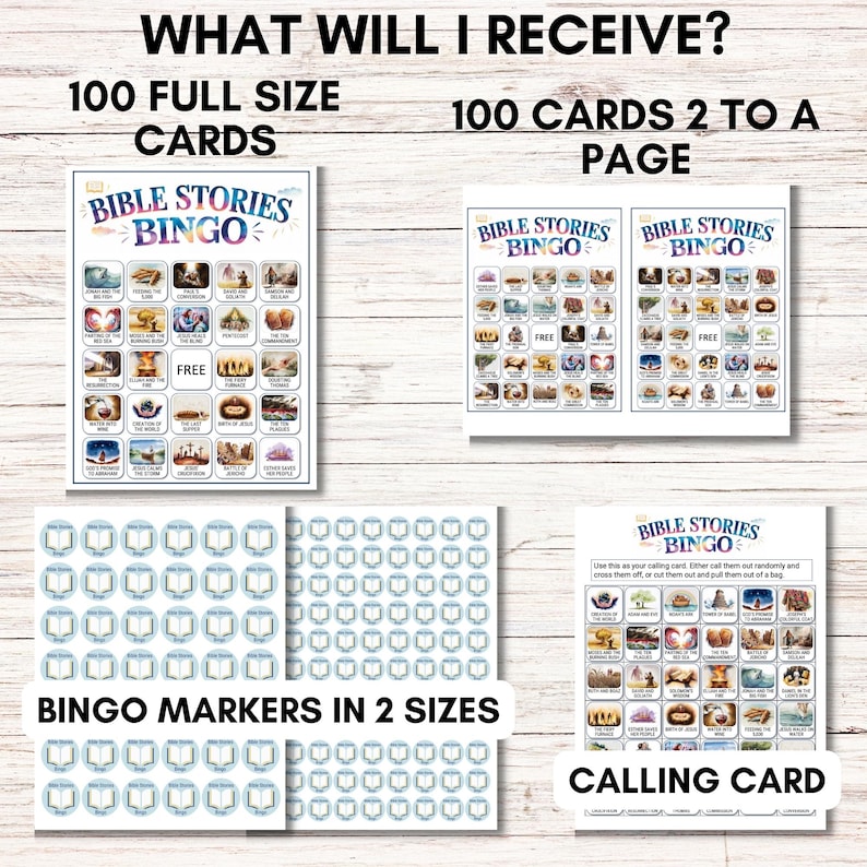 Bible Story Bingo - Printable Bible Games - Sunday School Activity ...