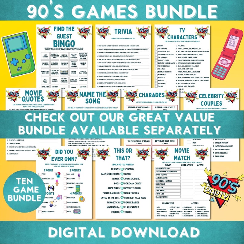 90s Party Game, Did You Ever Own, Ice Breaker (digital Download) - Etsy