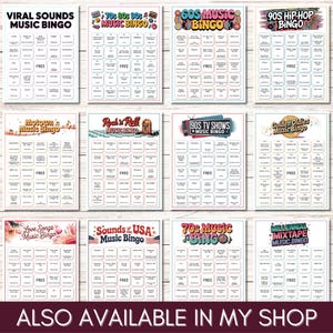 2000s Rap Music Bingo, 75 Songs 100 Cards, Printable Hip Hop Rnb Party ...