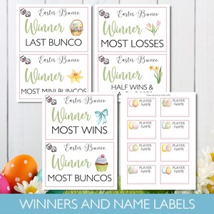 Easter Bunco Score Sheets, Printable Bunco Game, Spring Bunco Party ...