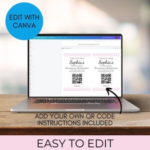 Pink Birthday Cashapp Poster for Teen/tween With QR Code: Perfect ...
