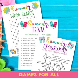 Summer Party Games Bundle 12 Printable Games and Activities - Etsy