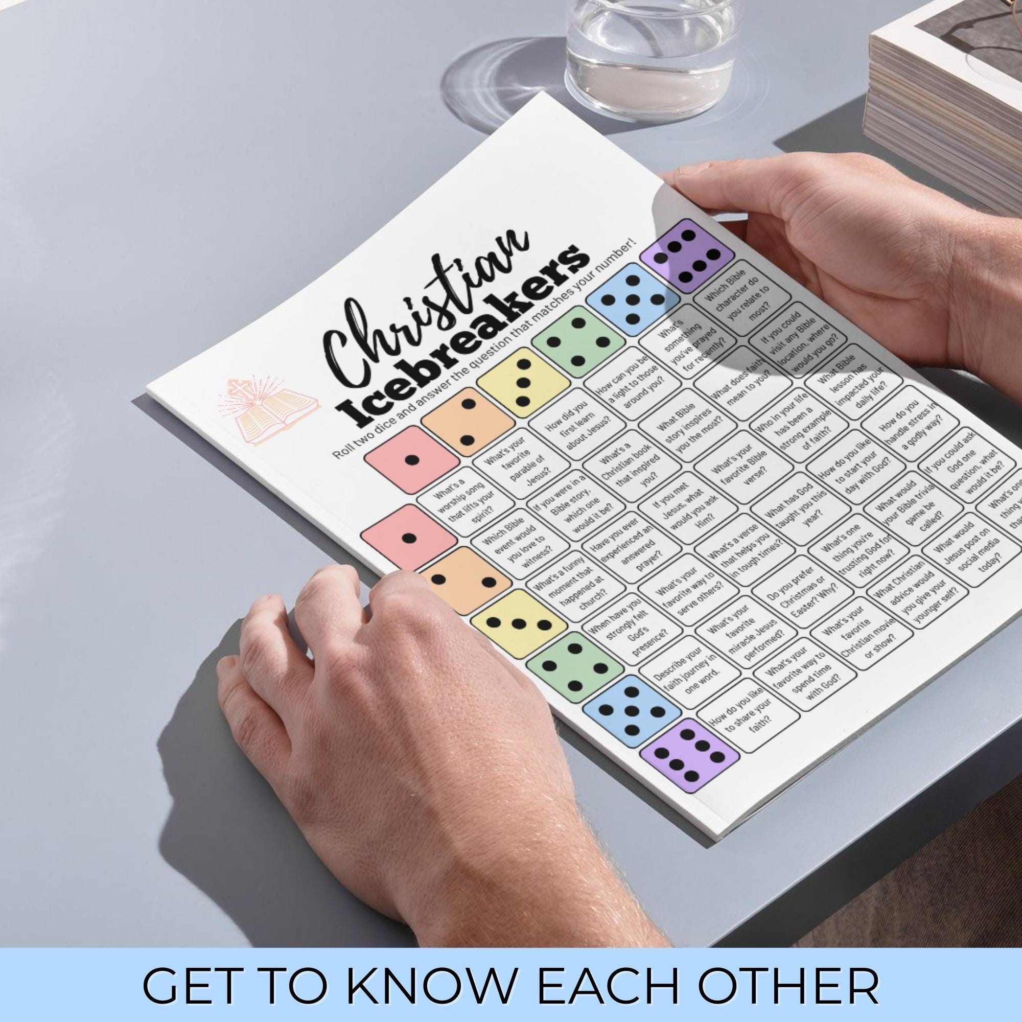 Christian Icebreaker Game - Printable Bible Conversation Starter - Fun ...