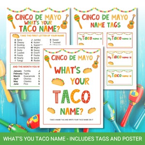 Cinco De Mayo Games Bundle, Fiesta Party, Family Game Night, Mexican ...