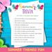 Summer Trivia Quiz Game, Printable Activity, Pool Party, Family Fun ...