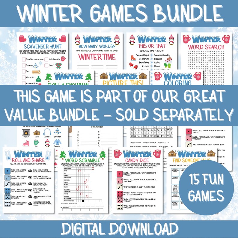 Winter Code Breaking Game, Party, Family Activities, Classroom ...