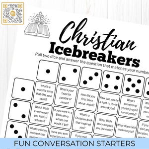 Christian Icebreaker Game - Printable Bible Conversation Starter - Fun ...