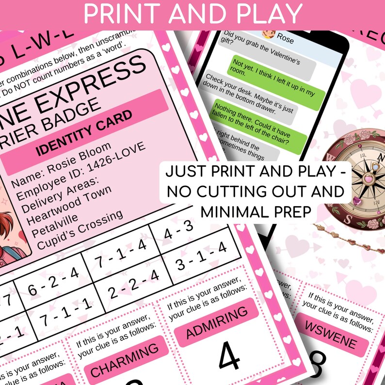 Valentine's Day Escape Room Kit, DIY Printable Game for Kids, Perfect ...