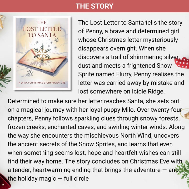 Printable Christmas Advent Story for Kids – 24 Daily Chapters, Advent ...
