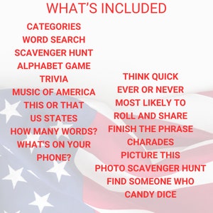 4th of July Party Games Bundle, Instant Download, USA Independence Day ...