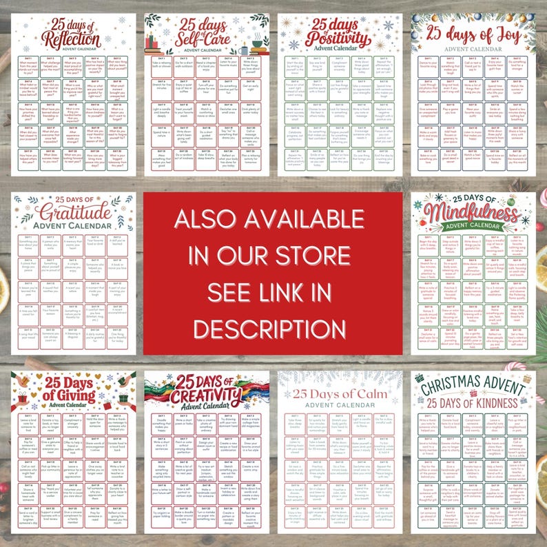 Christmas Advent Calendar – 25 Days of Family Fun – Editable Printable ...