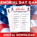Printable Patriotic Scavenger Hunt Game, Memorial Day, Independence Day ...