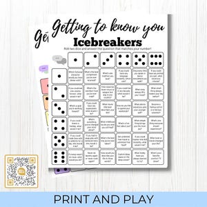 Get to Know You Dice Game – Fun Icebreaker Questions, Team Building ...