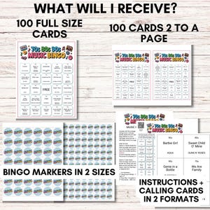70s 80s 90s Music Bingo, Decades Bingo, Printable Game With 100 Bingo ...