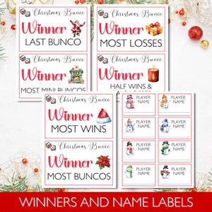 Christmas Bunco Score Sheets, Printable Holiday Party Game, Fun Family ...