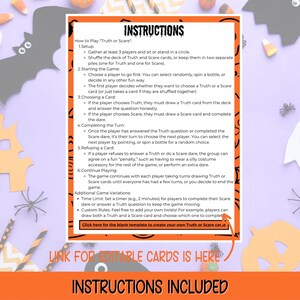 Halloween Truth or Dare Game, Truth or Scare, Fun Family Activities for ...
