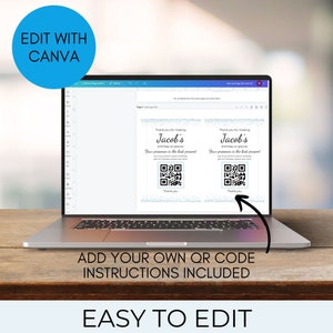 Blue Birthday Cashapp Poster for Teen/tween With QR Code: Perfect ...