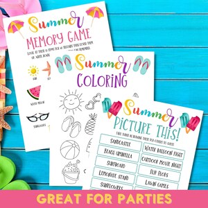 Summer Party Games Bundle 12 Printable Games and Activities - Etsy