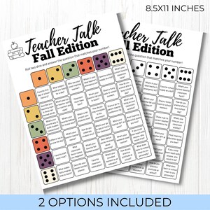 Back to School Teacher Icebreaker Game, Printable Teacher Dice Activity ...