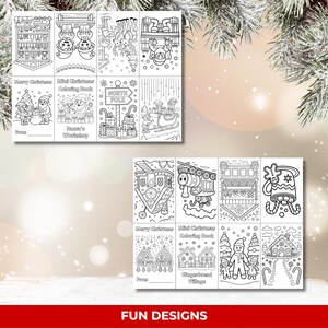 Mini Christmas Coloring Book Bundle (set of 8) – Printable Christmas ...