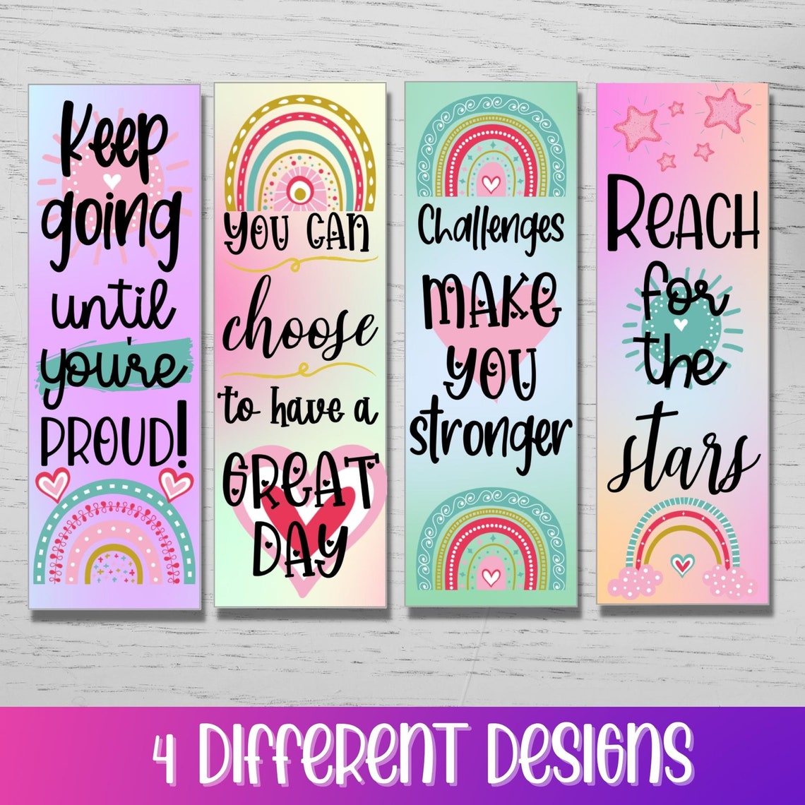Printable Positive Affirmations Bookmarks for Kids Pretty - Etsy