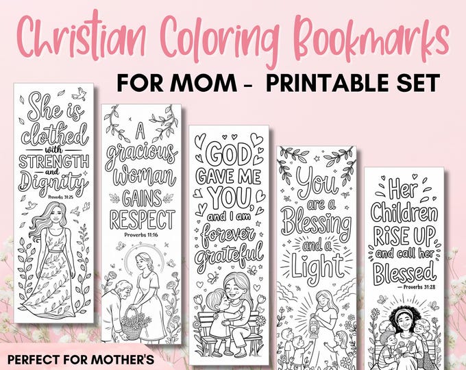 Printable Bible Verse Bookmarks | Mother's Day Bookmarks | Mother's Day ...