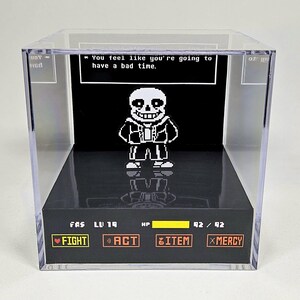 Undertale Sans Battle - Diorama Cube With Sound and LED Light - Perfect ...