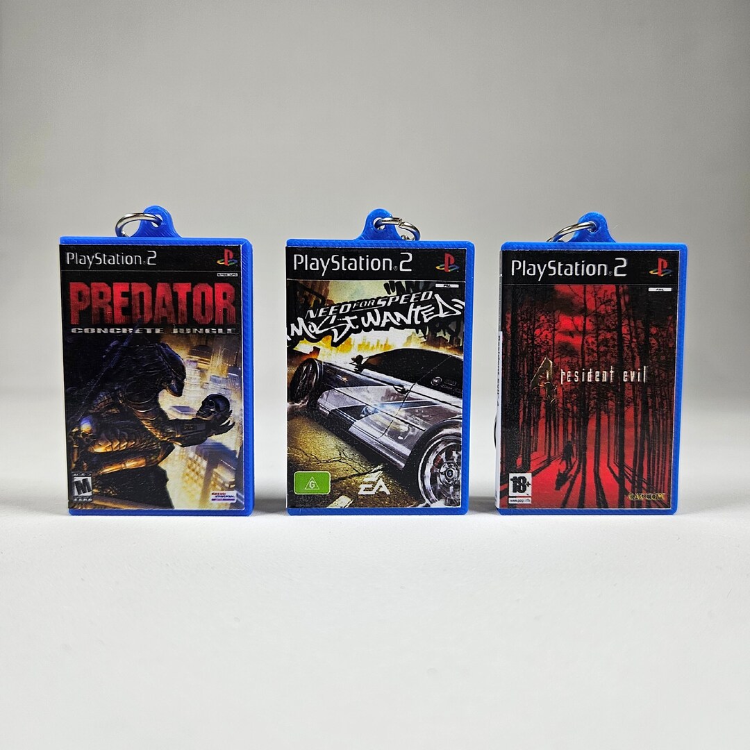 PS2 Game Keychain Miniature CUSTOMIZABLE - Premium Quality Anti-scratch ...