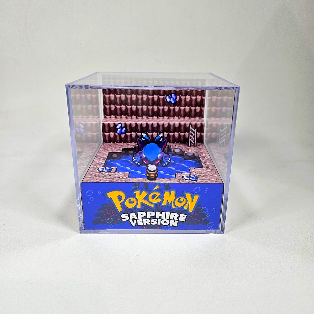 Pokémon Sapphire Kyogre - Diorama Cube With Sound and LED Light - Gift ...