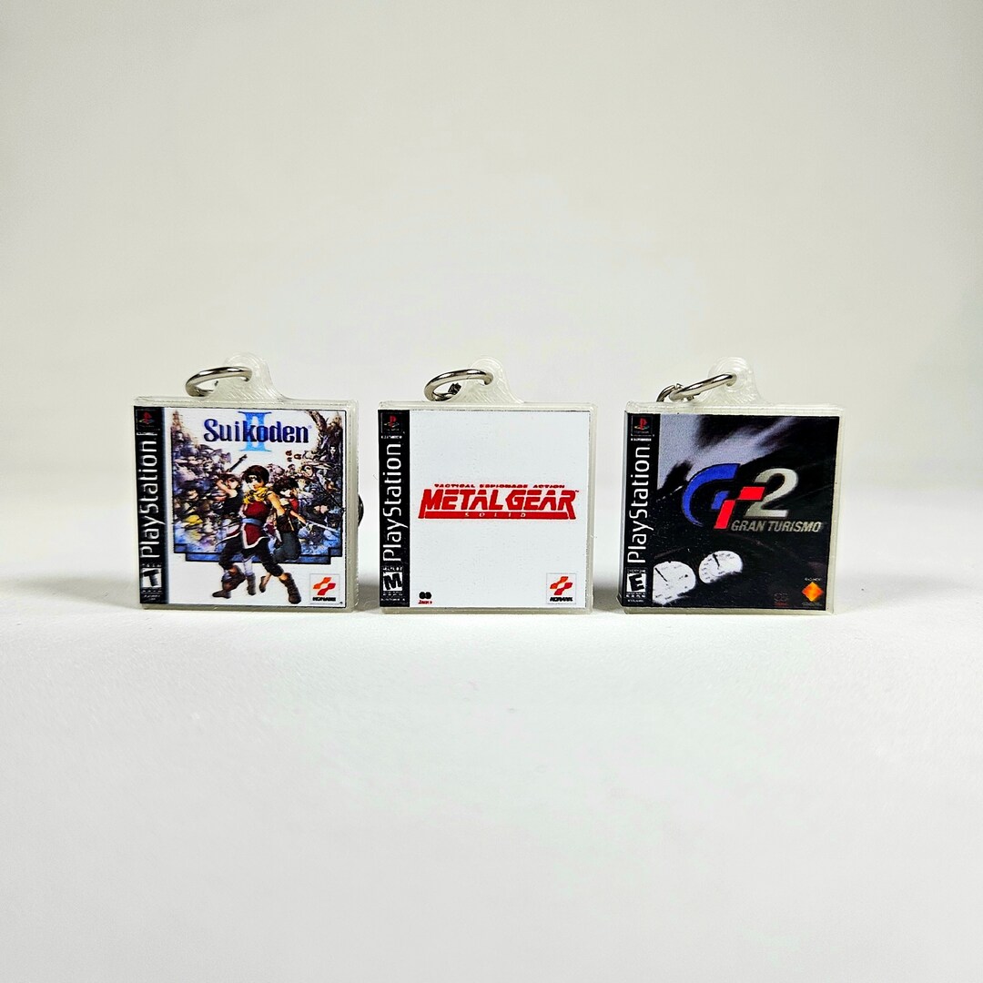 PS1 Game Keychain Miniature CUSTOMIZABLE - Premium Quality Anti-scratch ...