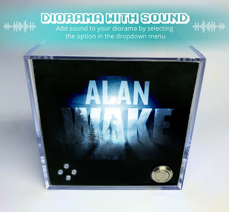 Alan Wake - Diorama Cube con sonido y luz LED - Etsy México