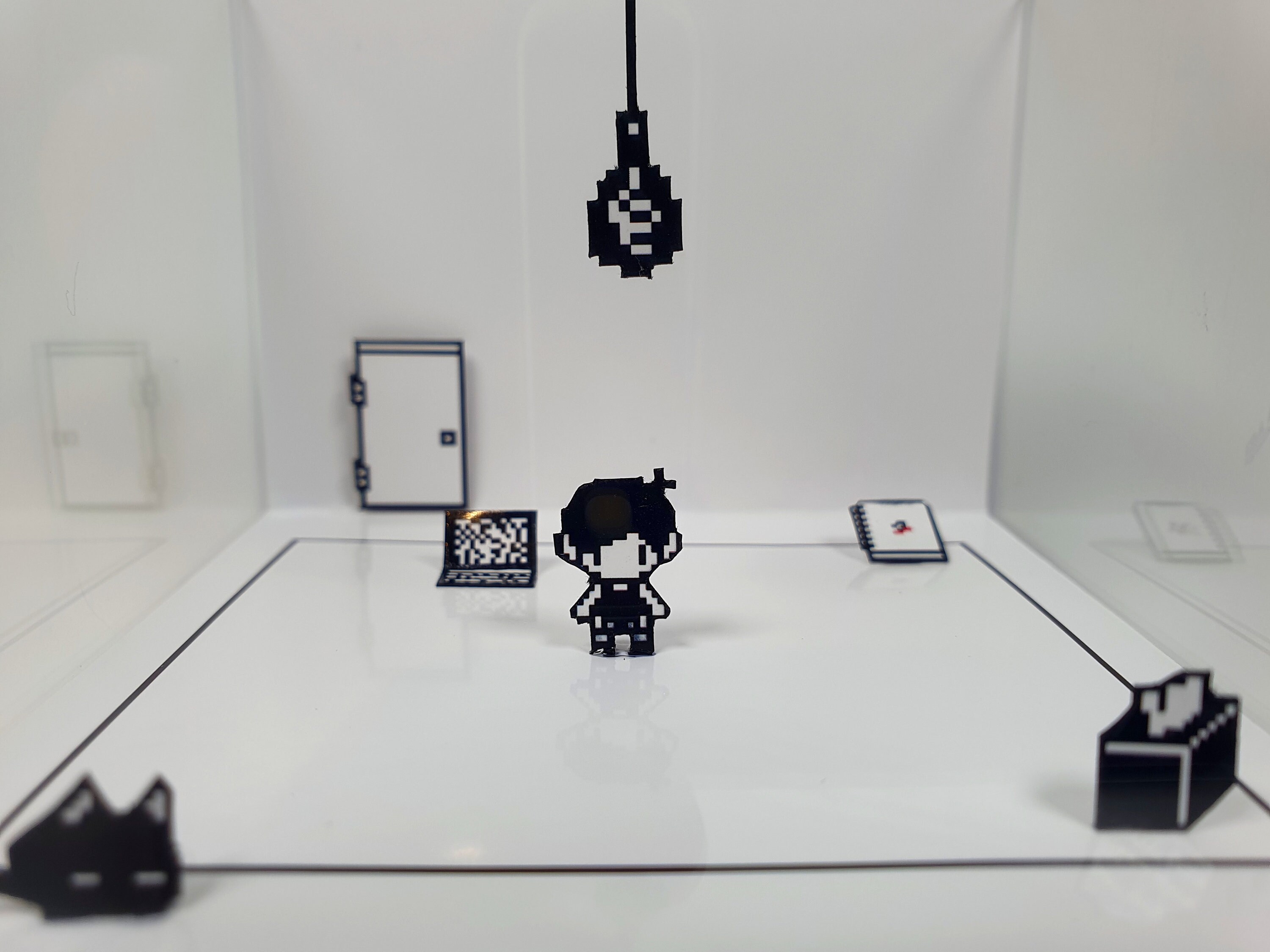 OMORI White Space Diorama Cube With Sound And LED Light Etsy