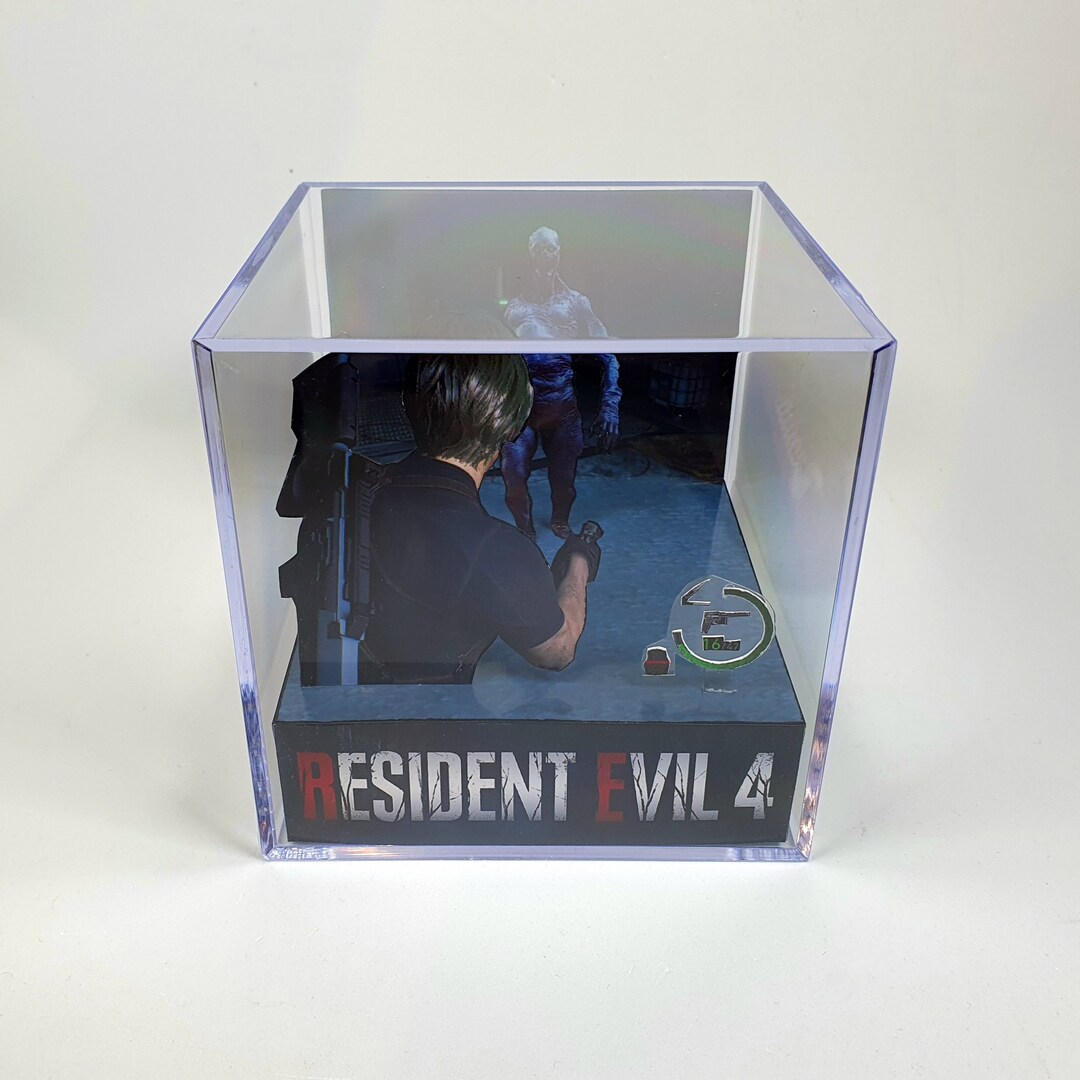 Resident Evil 4 Remake Leon S. Kennedy Vs Regenerator - Diorama Cube ...