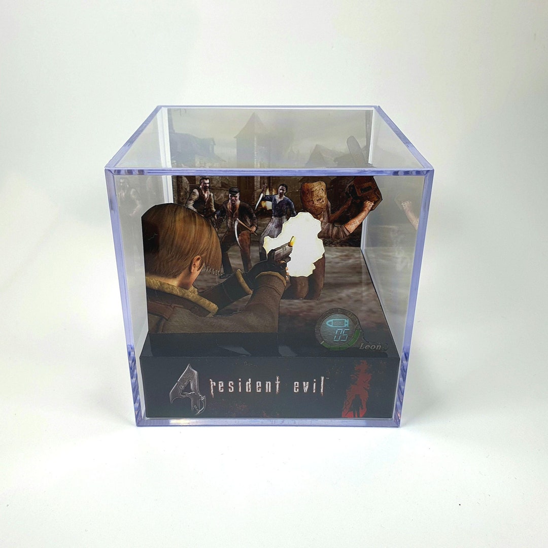Resident Evil 4 Leon S. Kennedy in El Pueblo - Diorama Cube With Sound ...