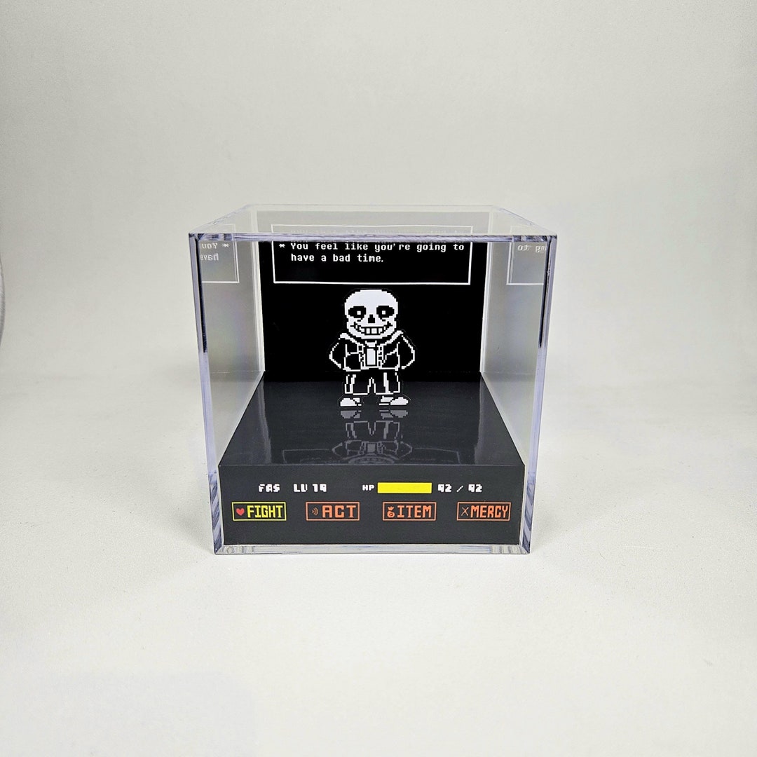 Undertale Sans Battle - Diorama Cube With Sound and LED Light - Perfect ...