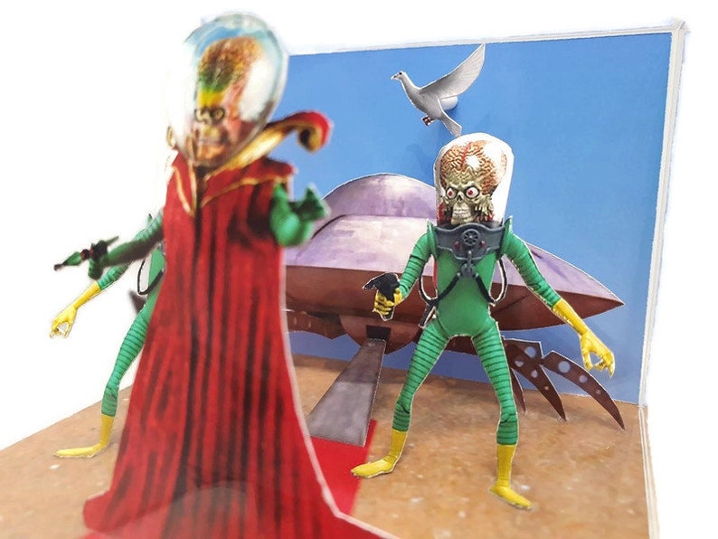 Mars Attacks Diorama Cube With Sound and LED Light - Etsy