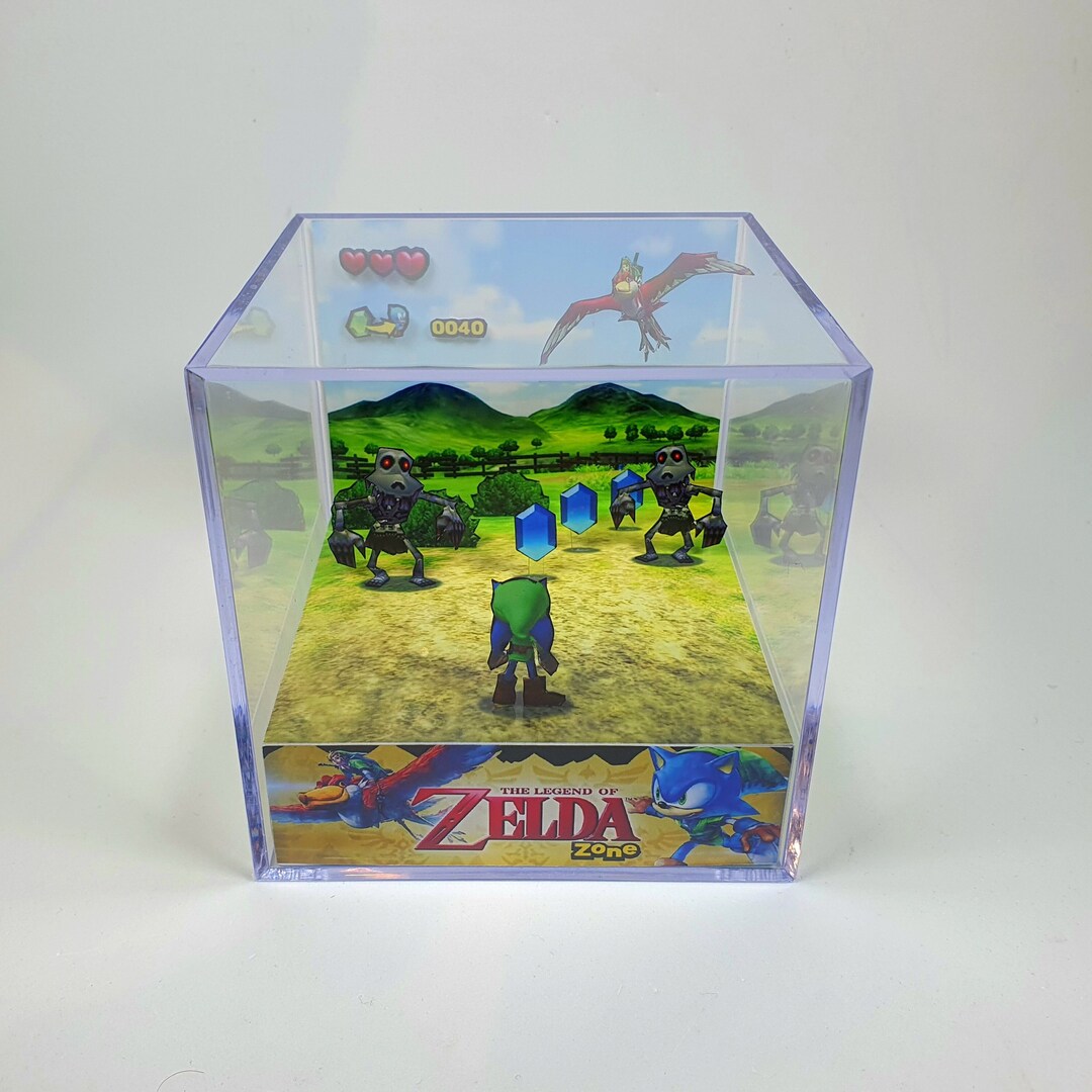 Sonic Lost World Zelda Zone - Diorama Cube With Sound and LED Light ...