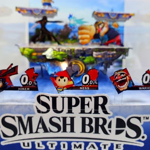 Super Smash Bros Ultimate Battlefield - Diorama Cube With Sound and LED ...
