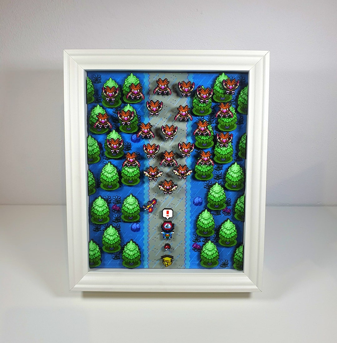 Pokémon Pikachu & Ash Vs Spearows Shadow Box 9x11" - Shadow Box With ...