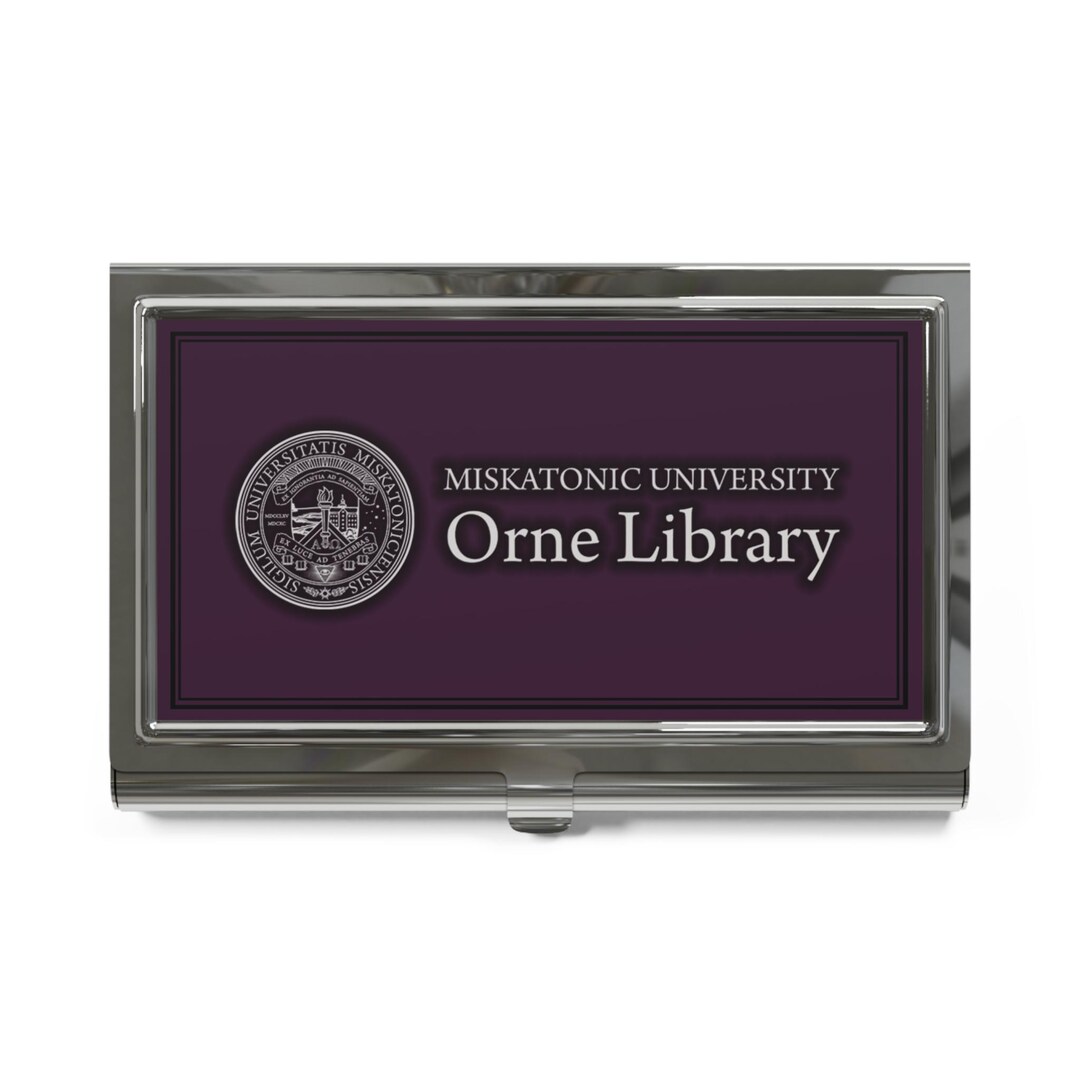 Orne Library Miskatonic University Business Card Holder - Etsy