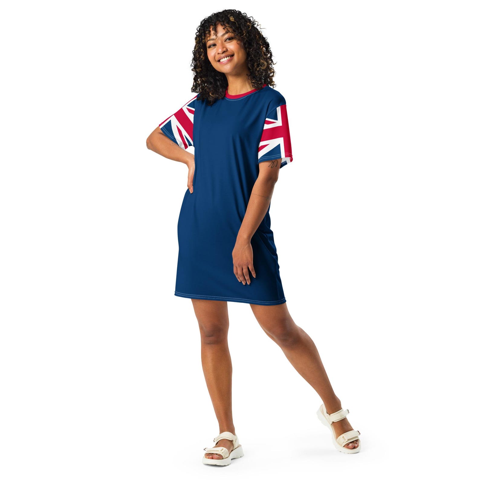 Union Jack T-shirt Dress: British Flag Sleeves - Etsy