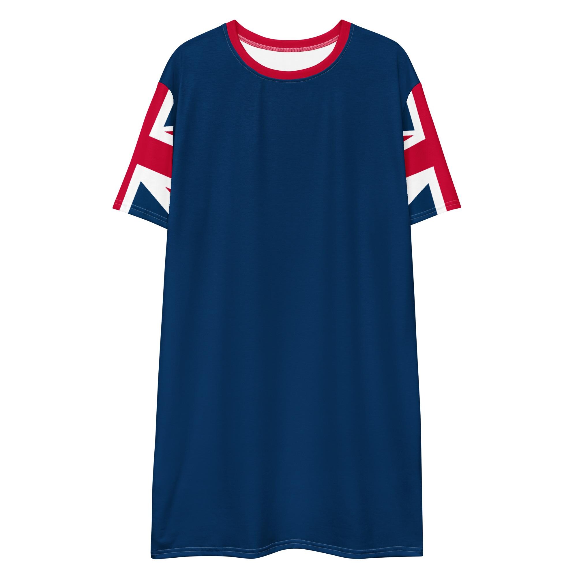 Union Jack T-shirt Dress: British Flag Sleeves - Etsy