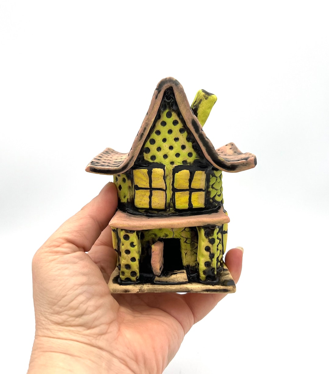 Yellow Green Mini House - Etsy