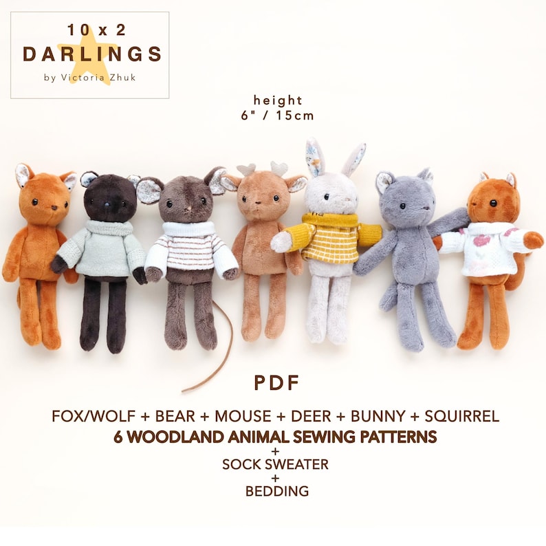 Conjunto com 6 miniaturas de animais da floresta com instruções ...