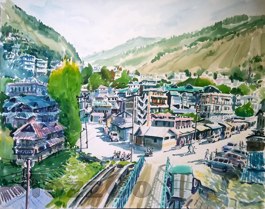 A Day in Sikkim Original Water-color Painting - Etsy