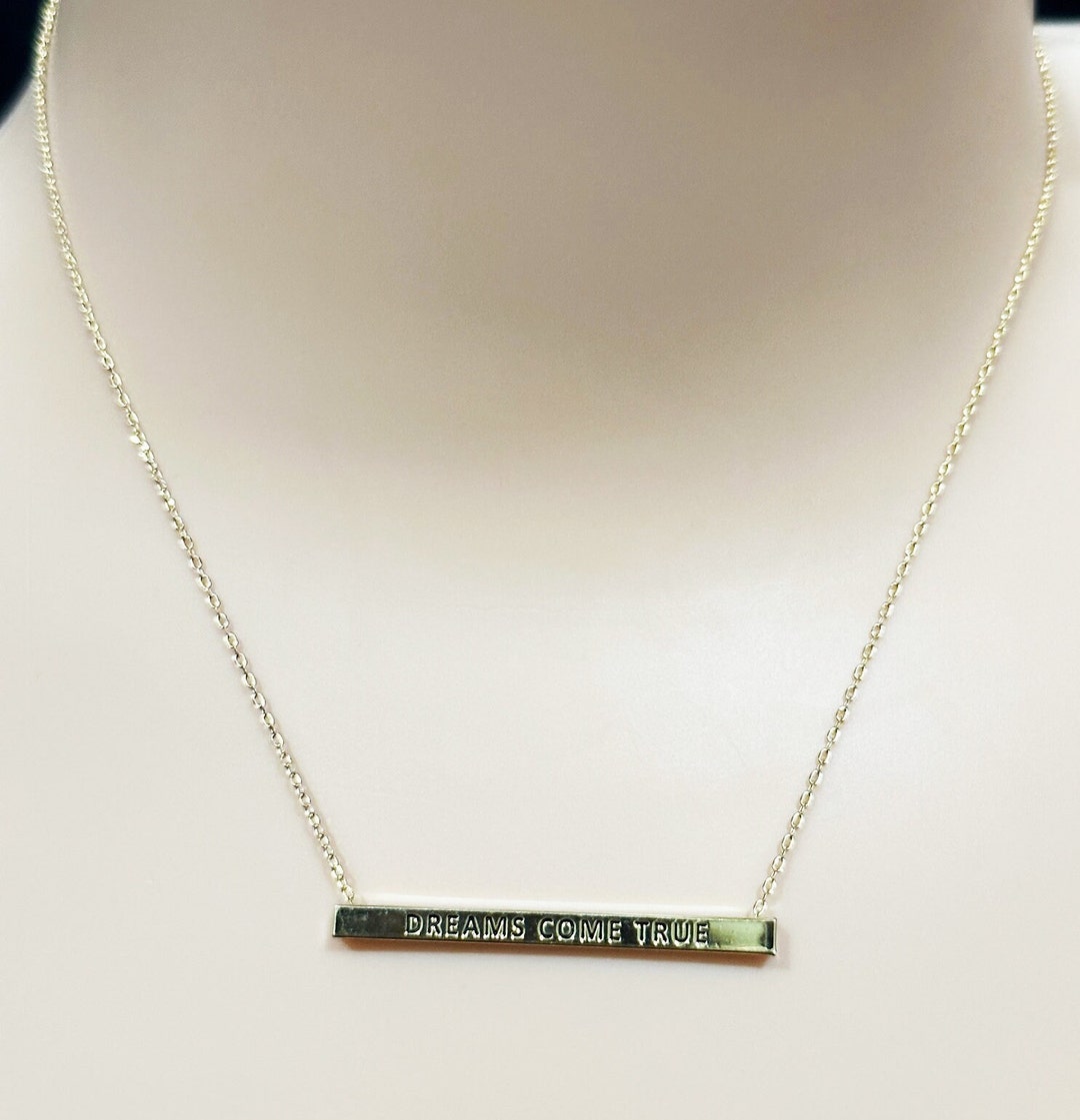 DREAMS COME TRUE- Inspirational Affirmation Necklace 15 1/2''-16 1/2 ...