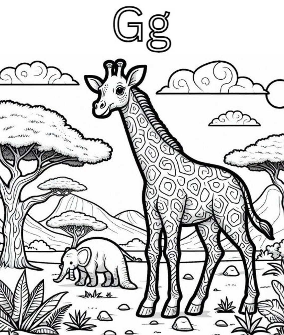26 Pages Alphabet Colouring Book Printable for Kids, Alphabet Colouring ...