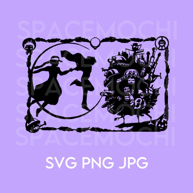 Howl's Castle Frame SVG: Anime Cut File (digital Download) - Etsy