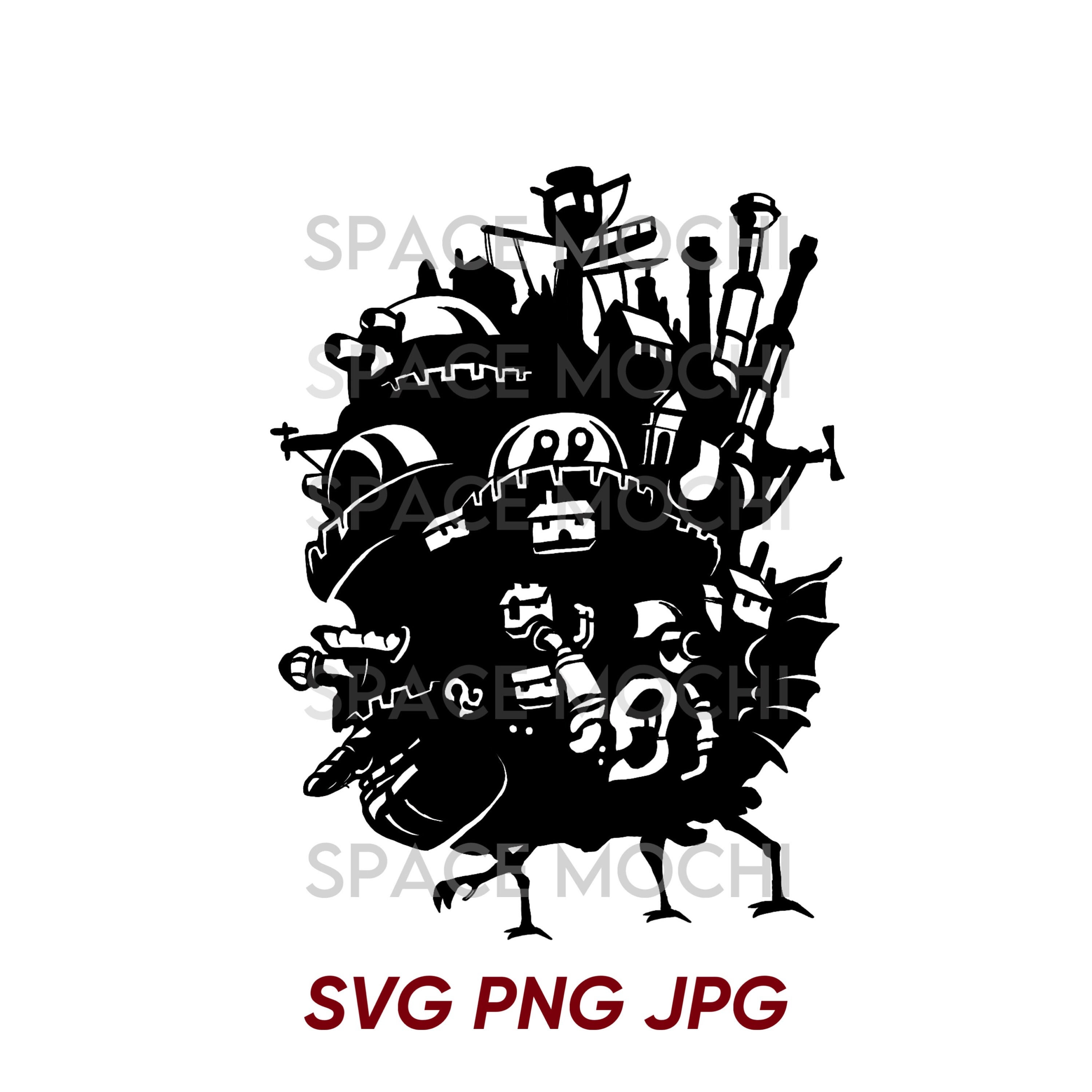 Howl's Moving Castle SVG, PNG, JPG | Anime Svg | Cricut File ...
