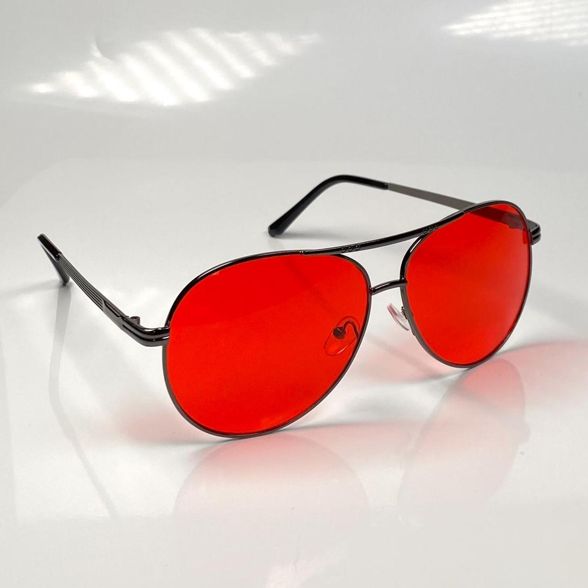 Red Classic 70s Aviators Bronze Metal Frame Aviator Sunglasses Biker ...
